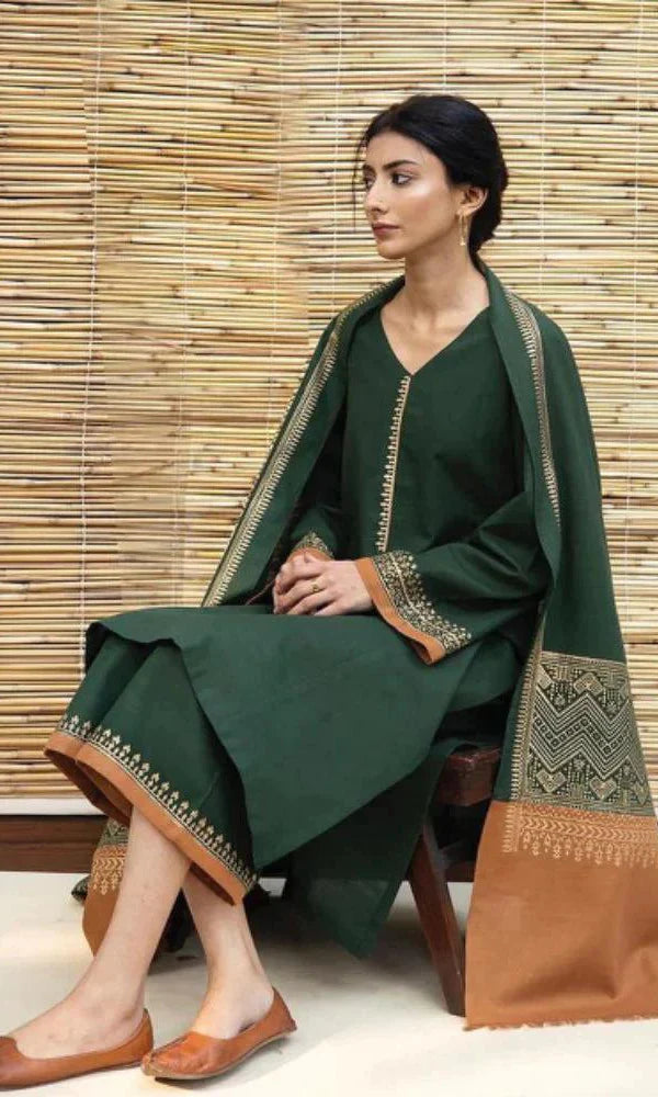 Zarpash - 3PC (Unstitched) Dhanak Shirt with Wool Shawl -GKA7516 – Galgarb